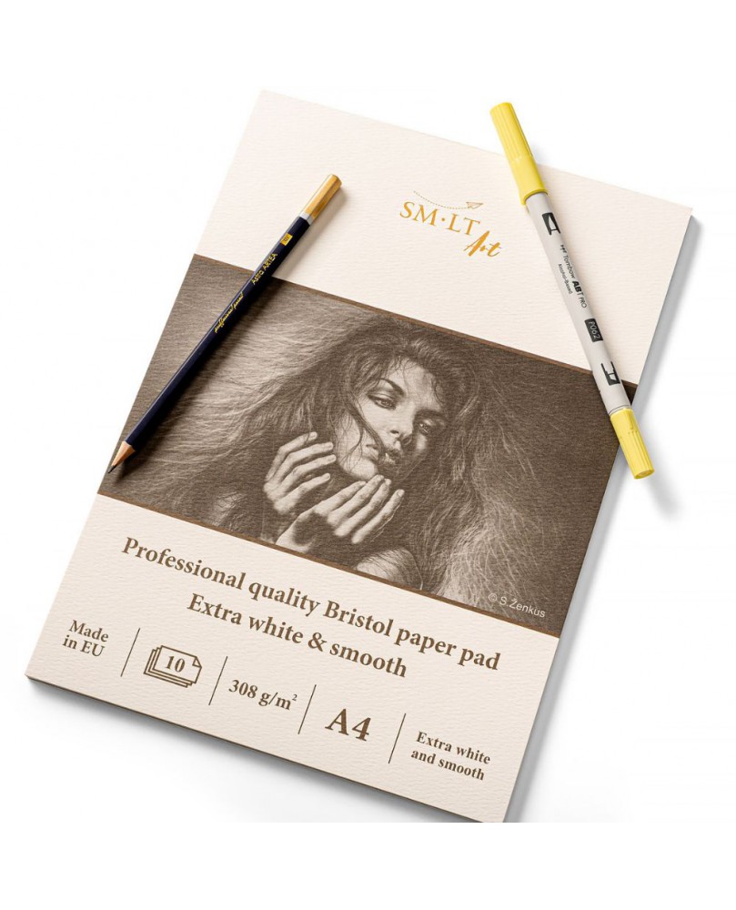 Piešimo sąsiuvinis SMLT Pro Bristol, 28x20cm, 308gsm, siūtas