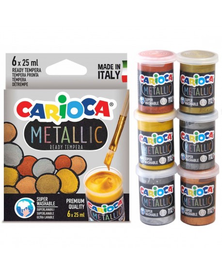 Tempera Carioca Metallic, 6x25 ml